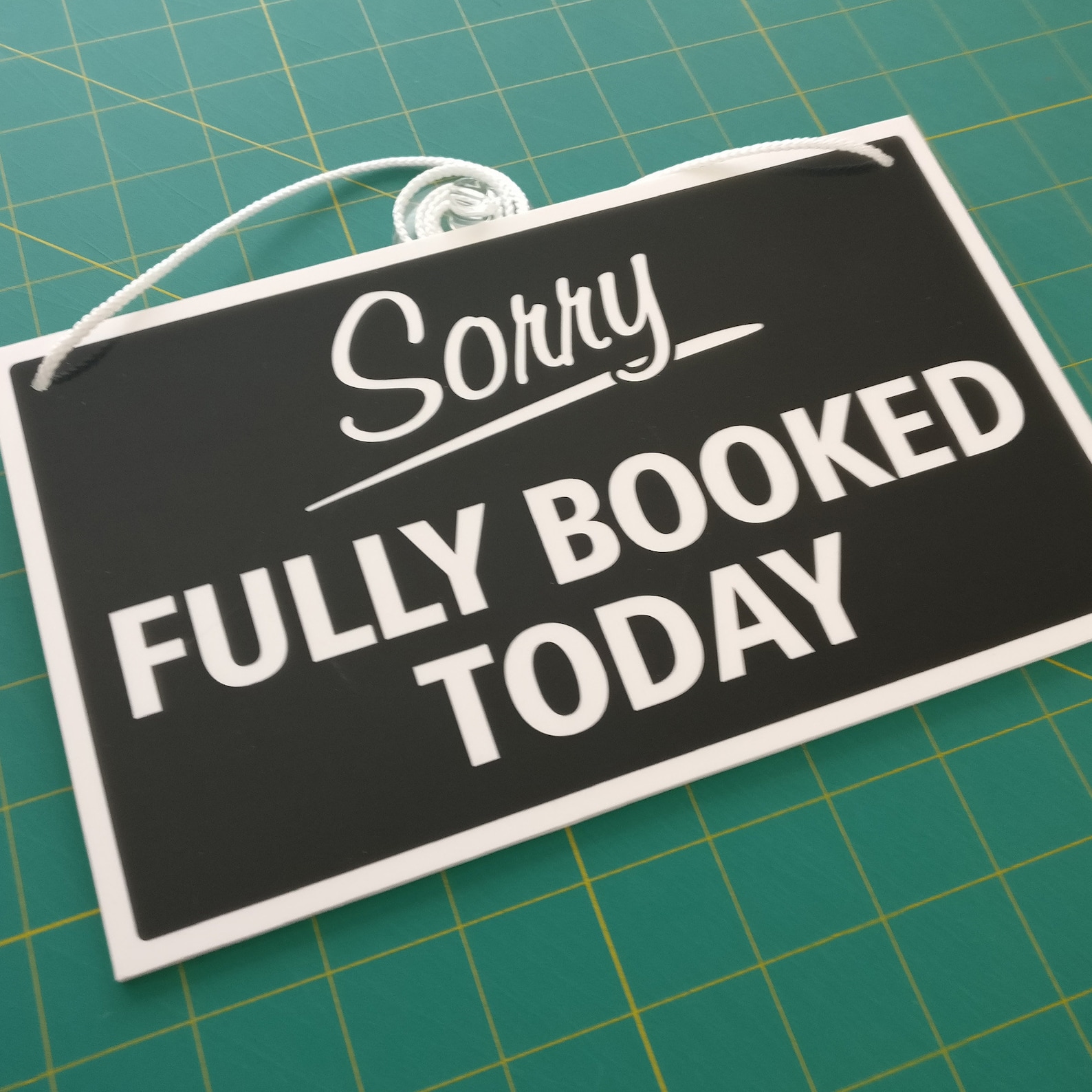 Sorry Fully Booked Today 3mm Rigid 140mm X 230mm Sign Shop - Etsy UK