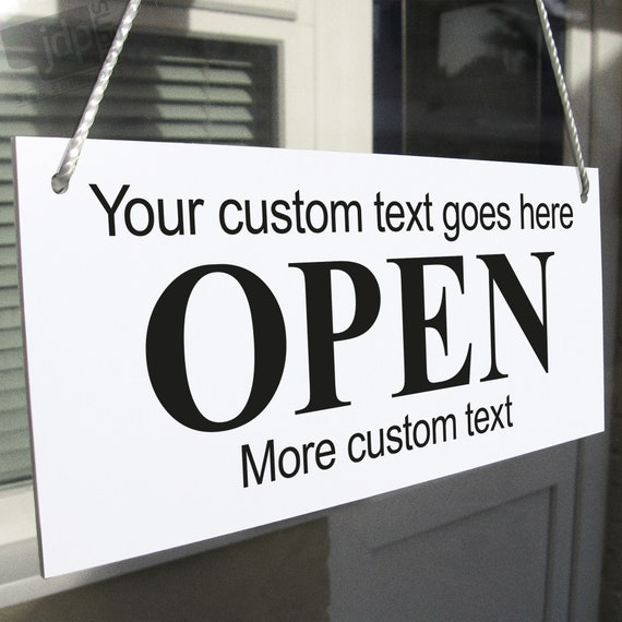Personalised Custom Made Open Closed Hanging Sign Shop | Etsy