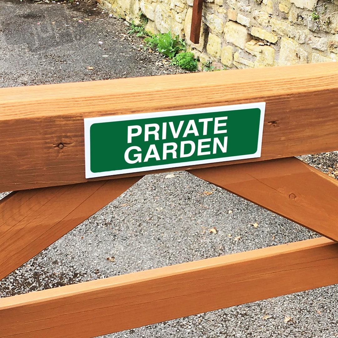 Private Garden 3mm Rigid PVC Board Sign 21 Colours - Etsy