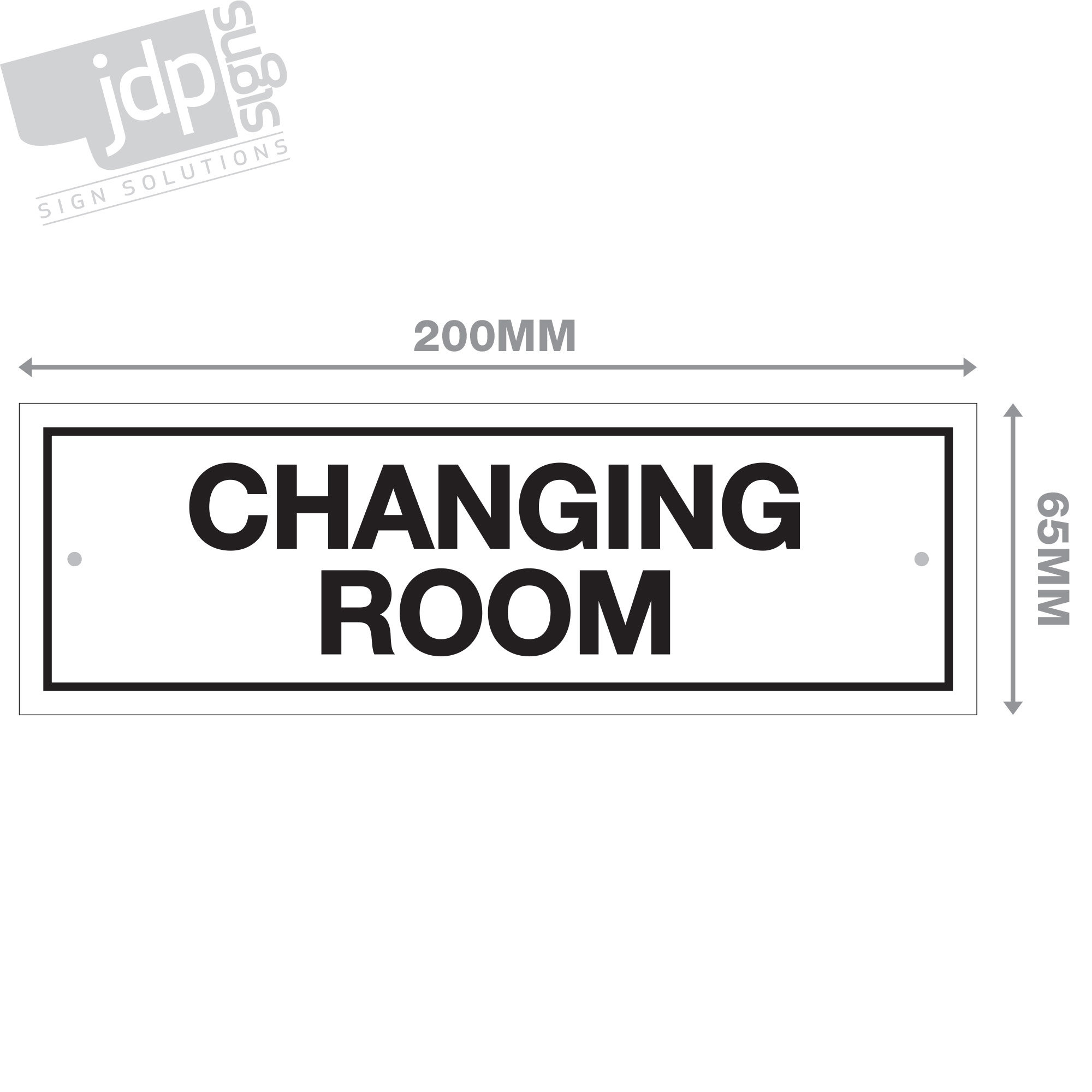 Changing Room 3mm Rigid PVC Board Sign 21 Colours | Etsy