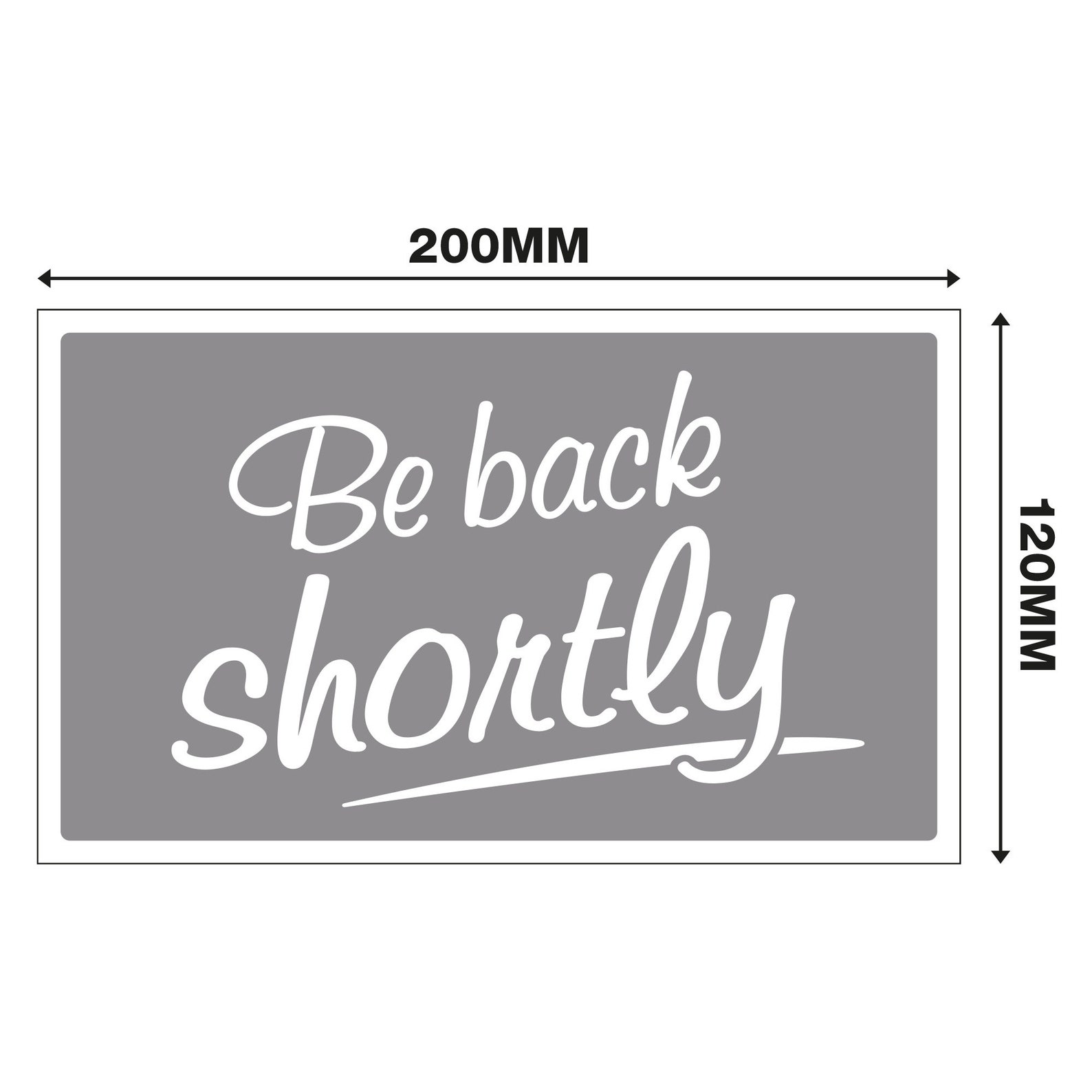 Be Back Shortly 3mm Rigid Hanging 120mm X 200mm Sign Shop - Etsy