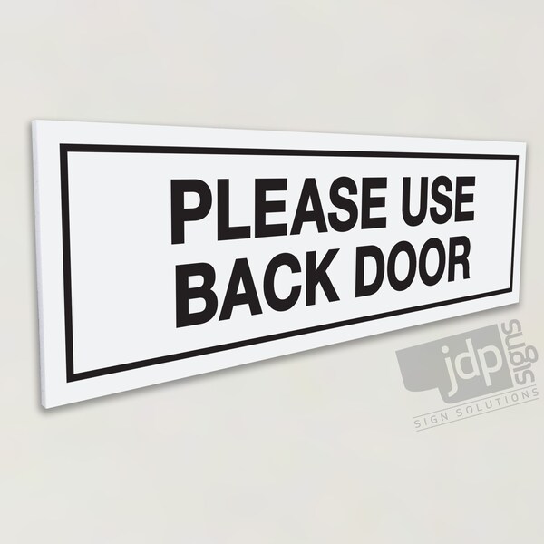 Back Door Sign - Etsy