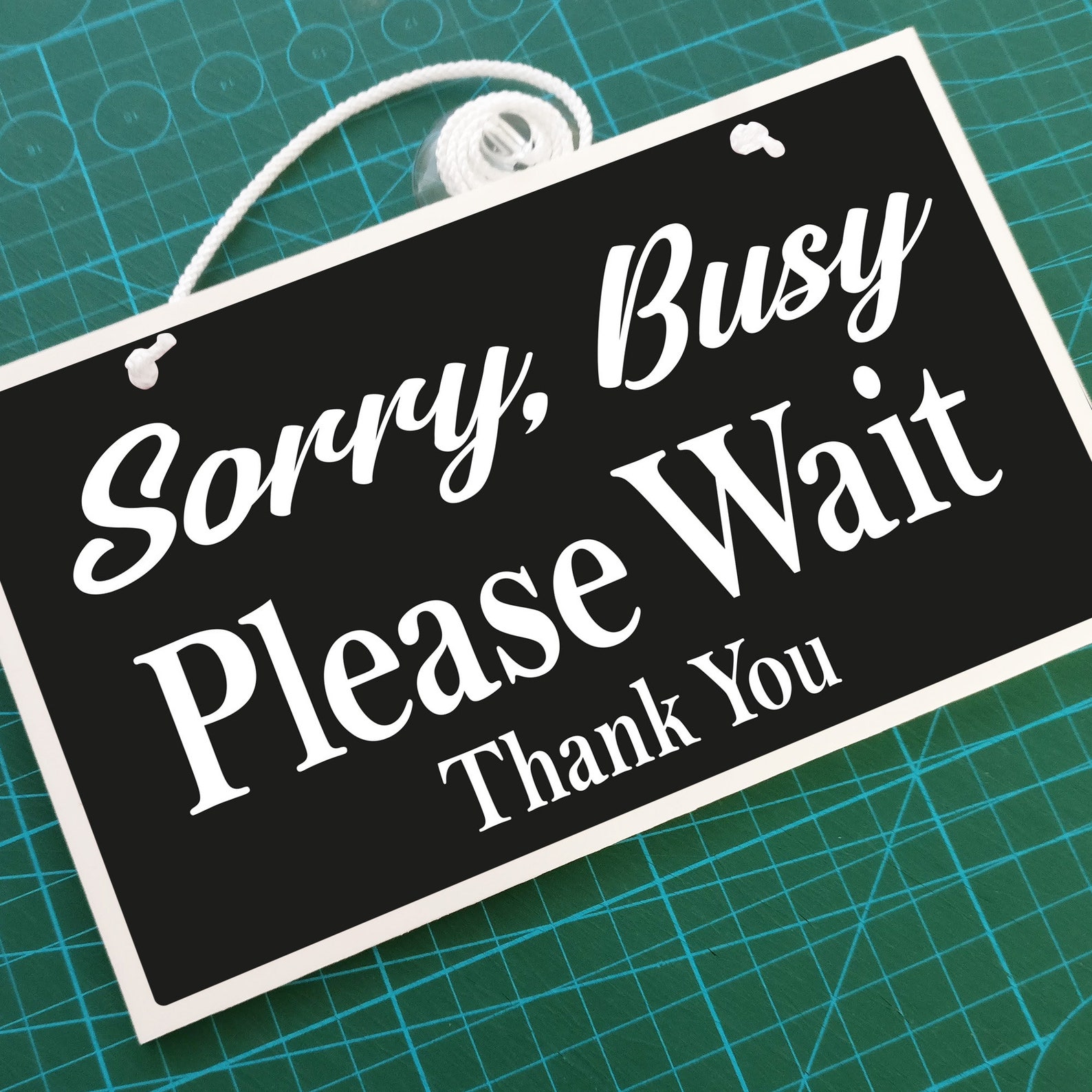 Please Come In Sorry Busy Please Wait Double Sided 3mm Rigid - Etsy UK