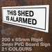 This Shed is Alarmed 3mm Rigid PVC Board Sign 21 Colours - Etsy