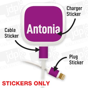 IPhone USB-C Charger Sticker Personalised Decal Set Plug STICKER ONLY ...