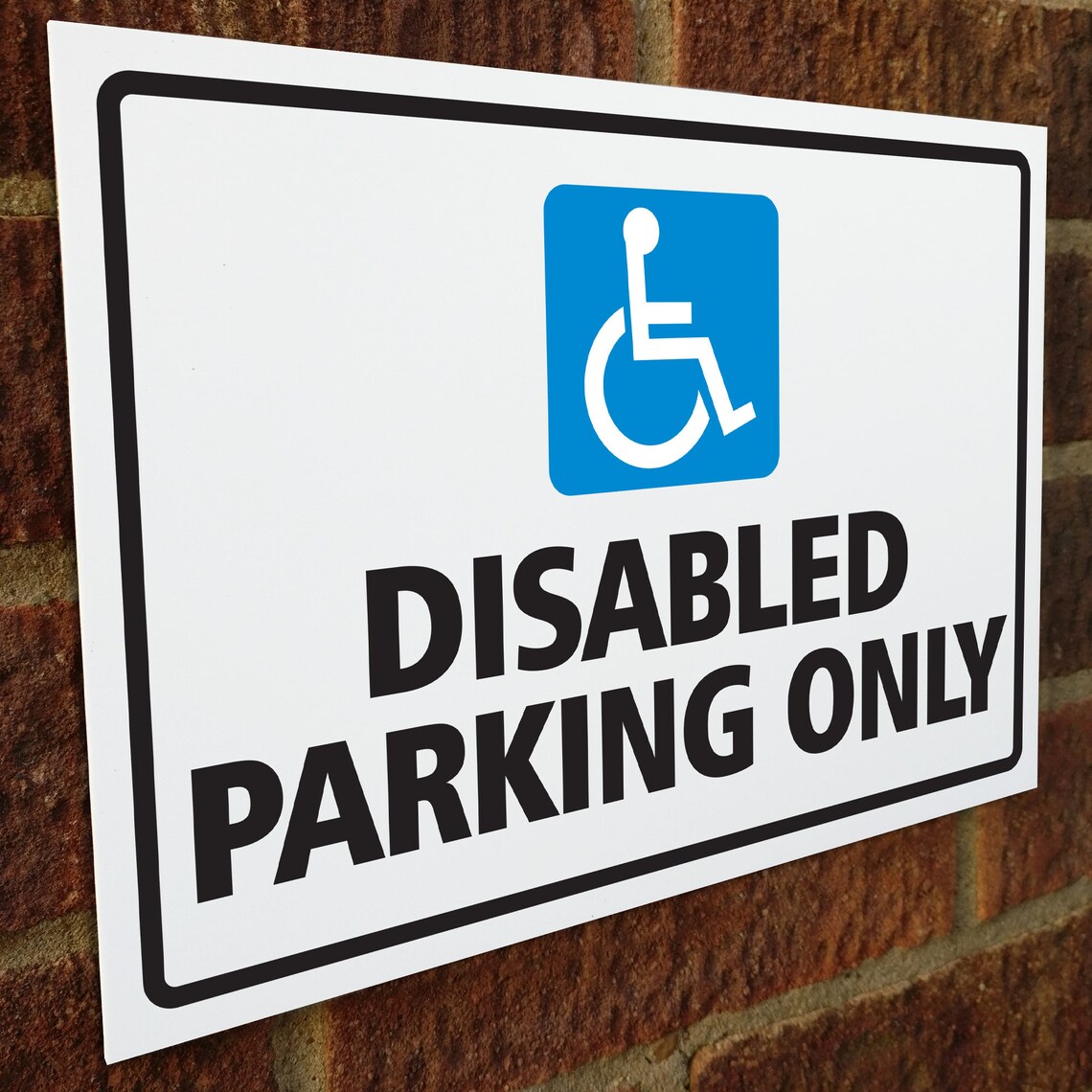 Disabled Parking Only External 3mm Rigid PVC Sign | Etsy UK