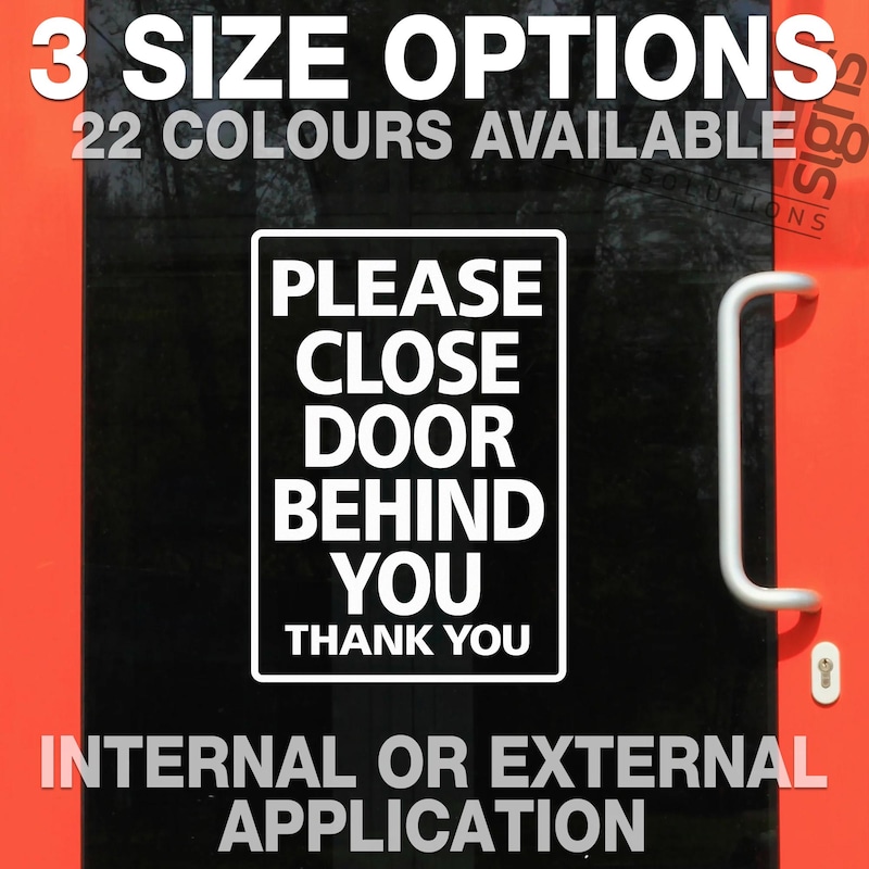 Please Close Door Behind You Sign - Etsy