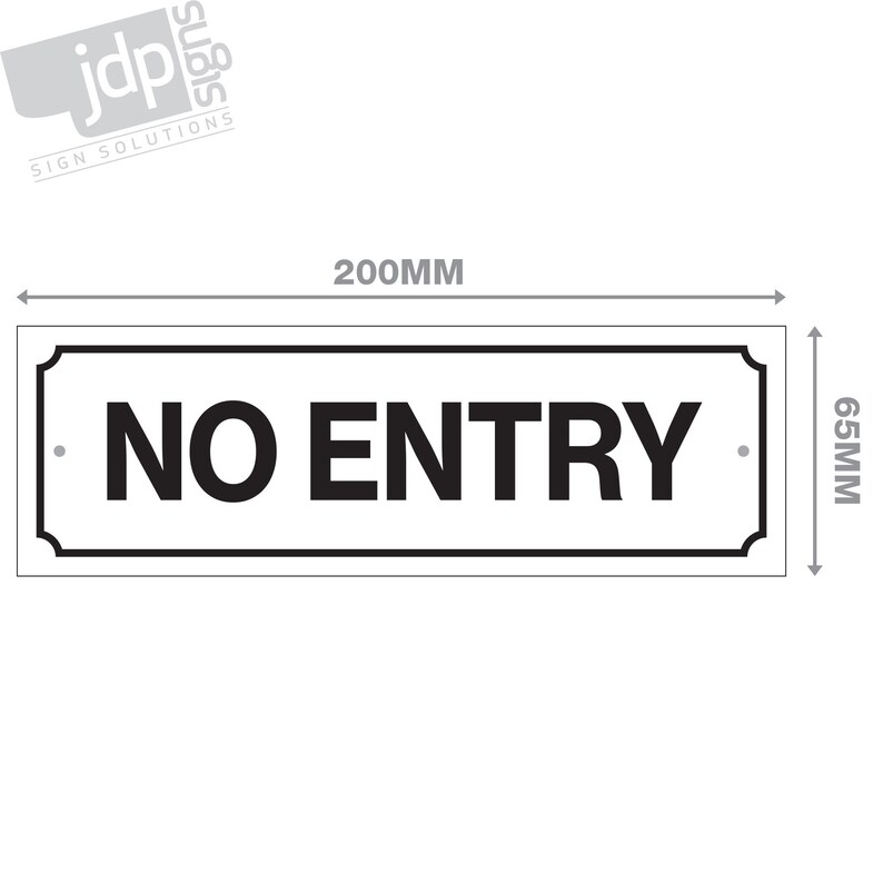 No Entry 3mm Rigid PVC Board Sign 21 Colours - Etsy UK