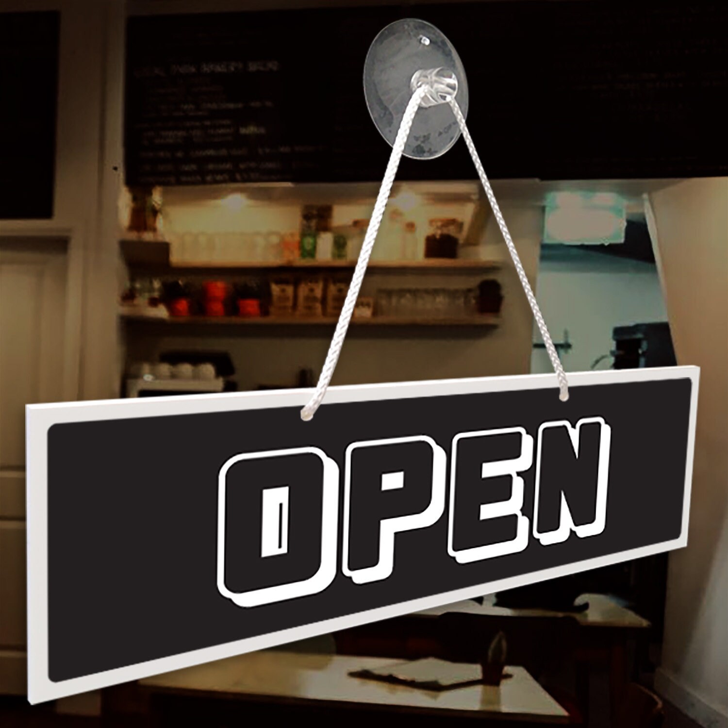 Open And Closed 3mm Rigid Hanging Sign 65mm x 240mm Shop | Etsy