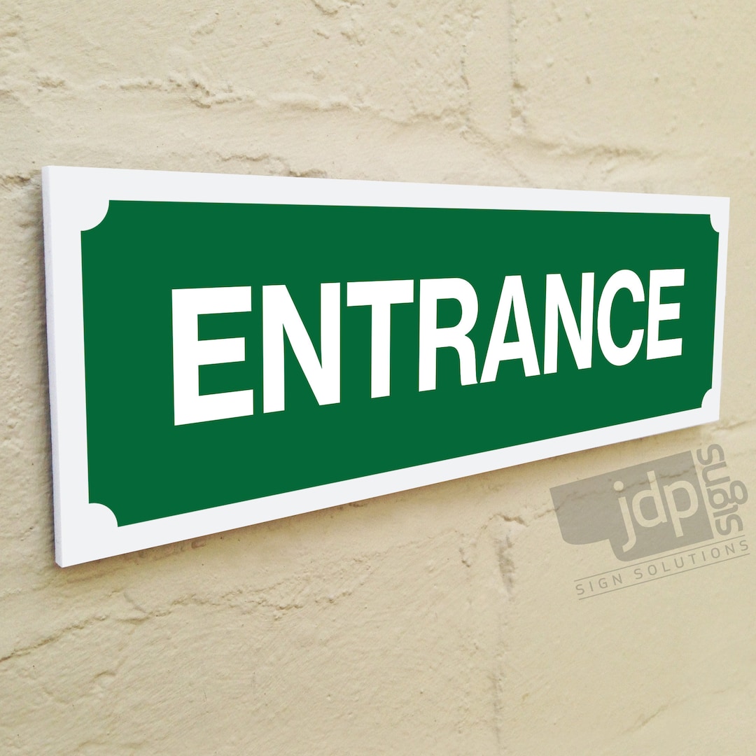 Entrance 3mm Rigid PVC Board Sign 21 Colours - Etsy