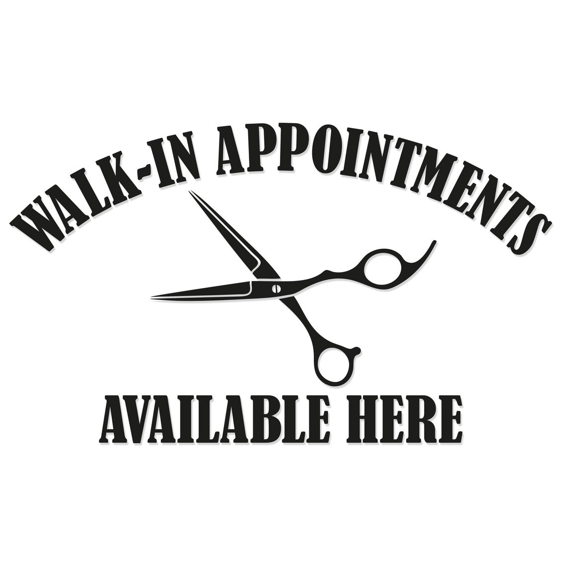 SMALL Walk in Appointments Available Here Window Door Barber - Etsy UK
