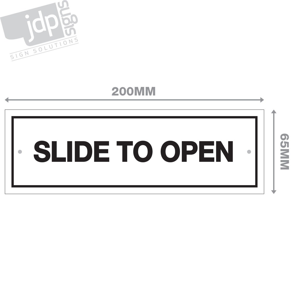 Slide to Open 3mm Rigid PVC Board Sign 21 Colours | Etsy
