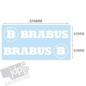 BRABUS 2 X Door Side Skirt Decals Vinyl Stickers 63 X 276mm - Etsy UK