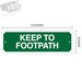 Keep to Footpath 3mm Rigid PVC Board Sign - 21 Colours - Etsy