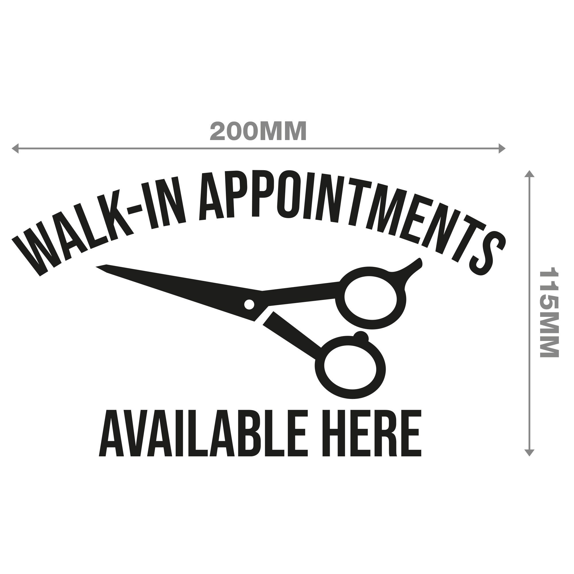 SMALL Walk in Appointments Available Here Window Door Barber - Etsy UK