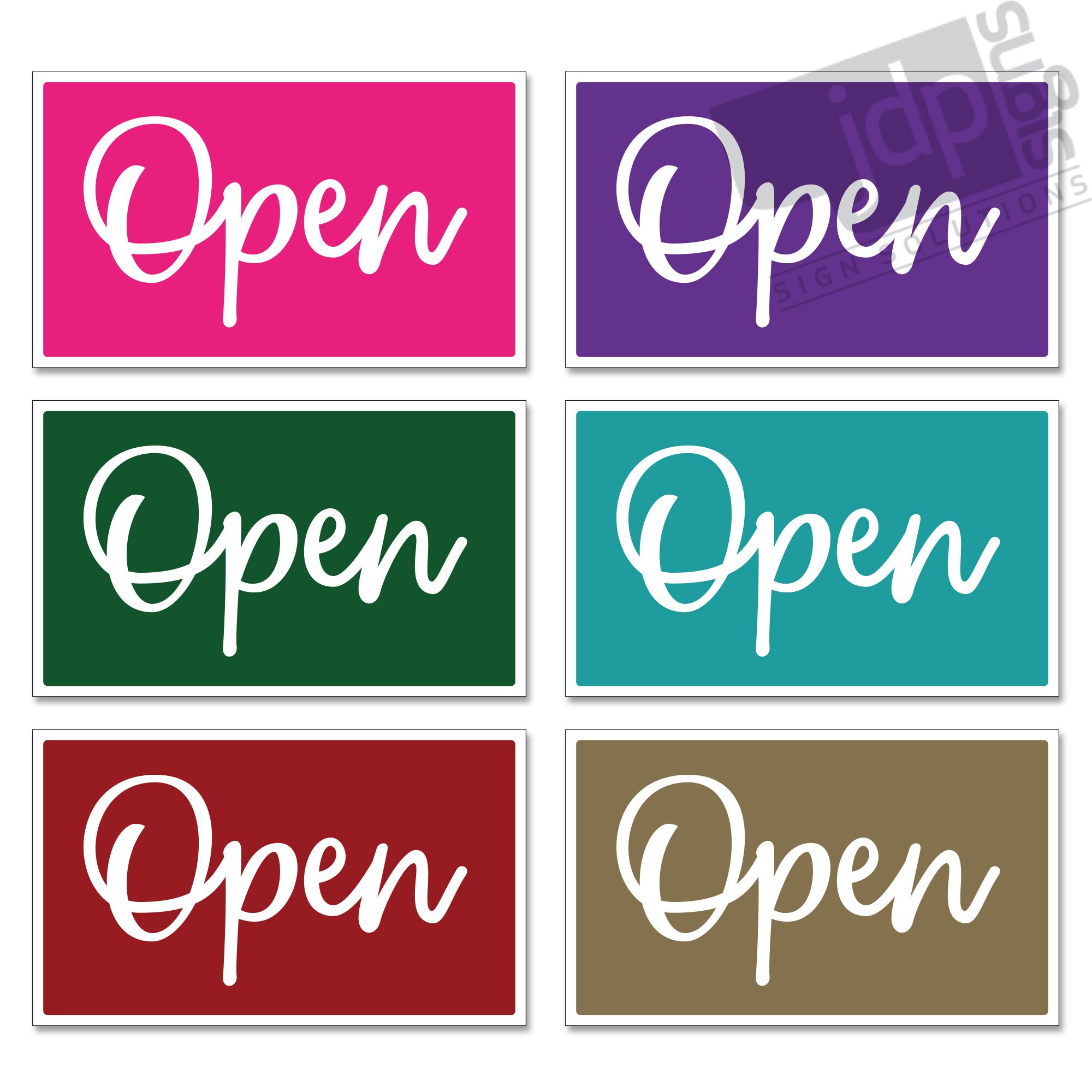 Open Closed Script Handwritten 3mm Rigid 120mm X 200mm Sign - Etsy