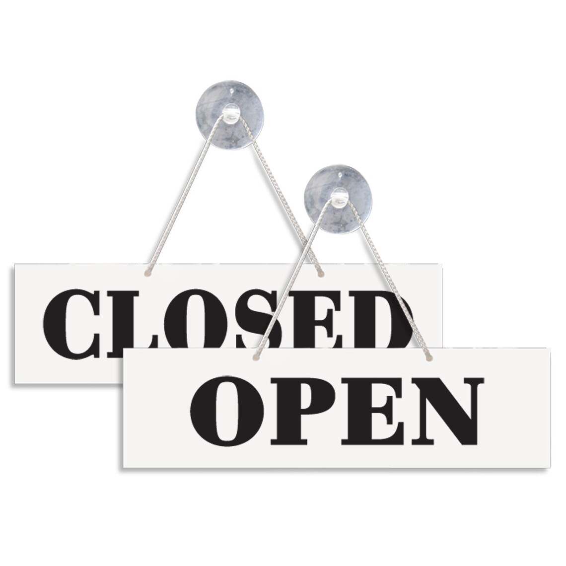 Open and Closed 3mm Rigid Hanging Sign 65mm X 240mm, Shop Window Door ...
