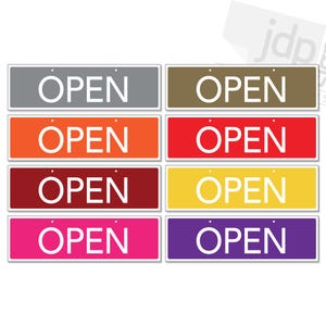 Open and Closed 3mm Rigid Hanging Sign 65mm X 240mm, Shop Window Door ...