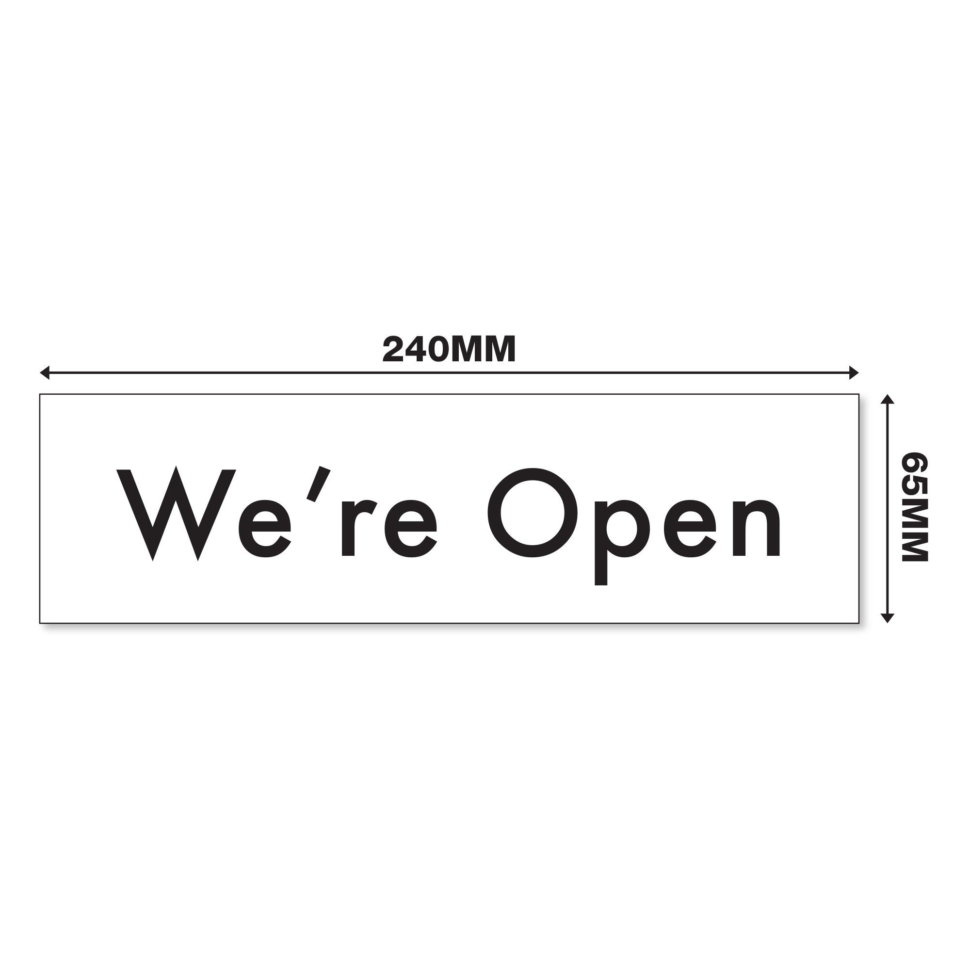 We're Open and Closed 3mm Rigid Hanging Sign 65mm X 240mm | Etsy