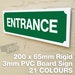 Entrance 3mm Rigid PVC Board Sign - 21 Colours - Etsy