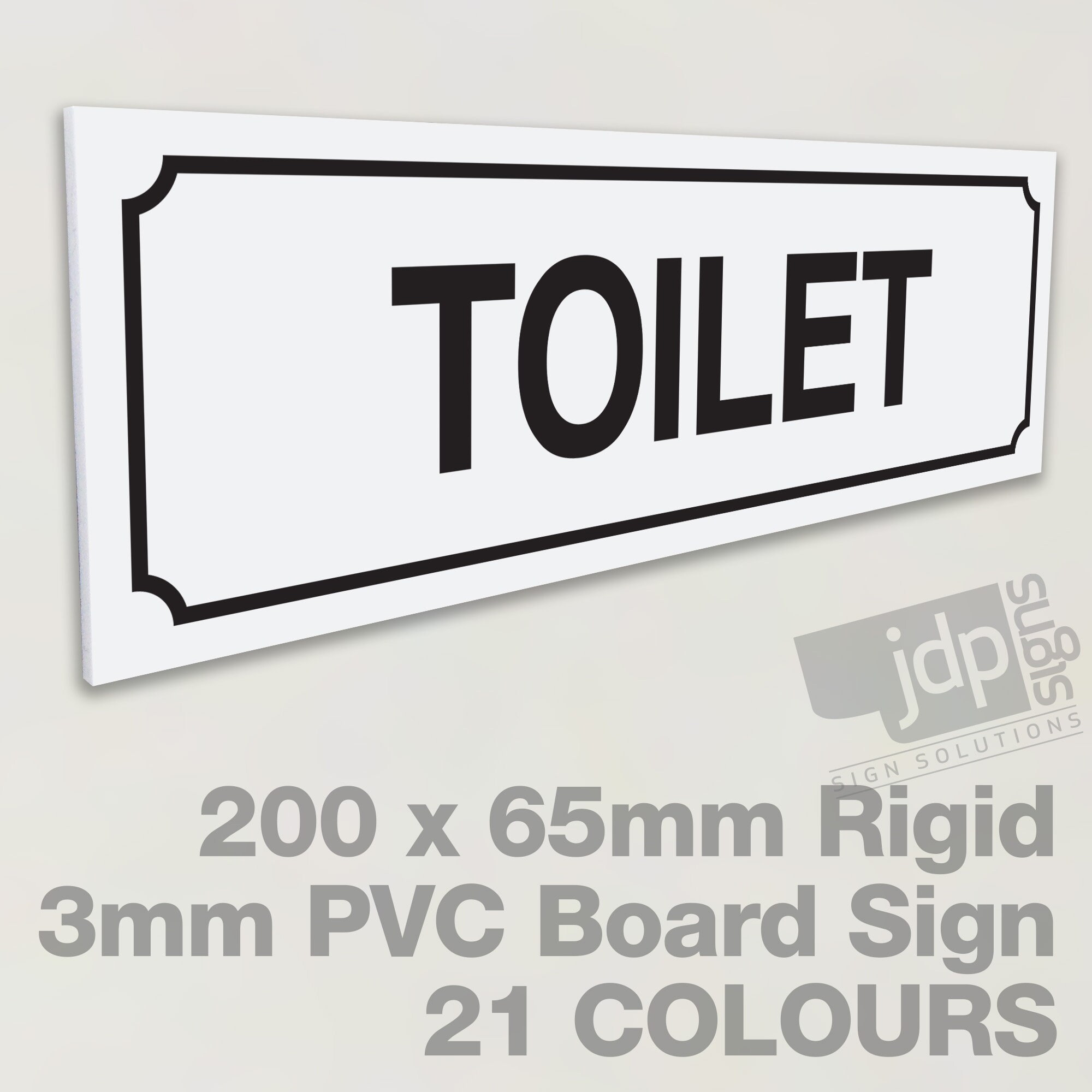 Toilet 3mm Rigid PVC Board Sign 21 Colours | Etsy