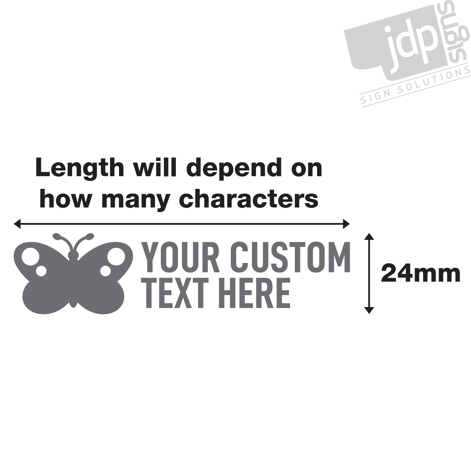 X2 Personalised Butterfly Icon Bike Frame Name Stickers Vinyl - Etsy