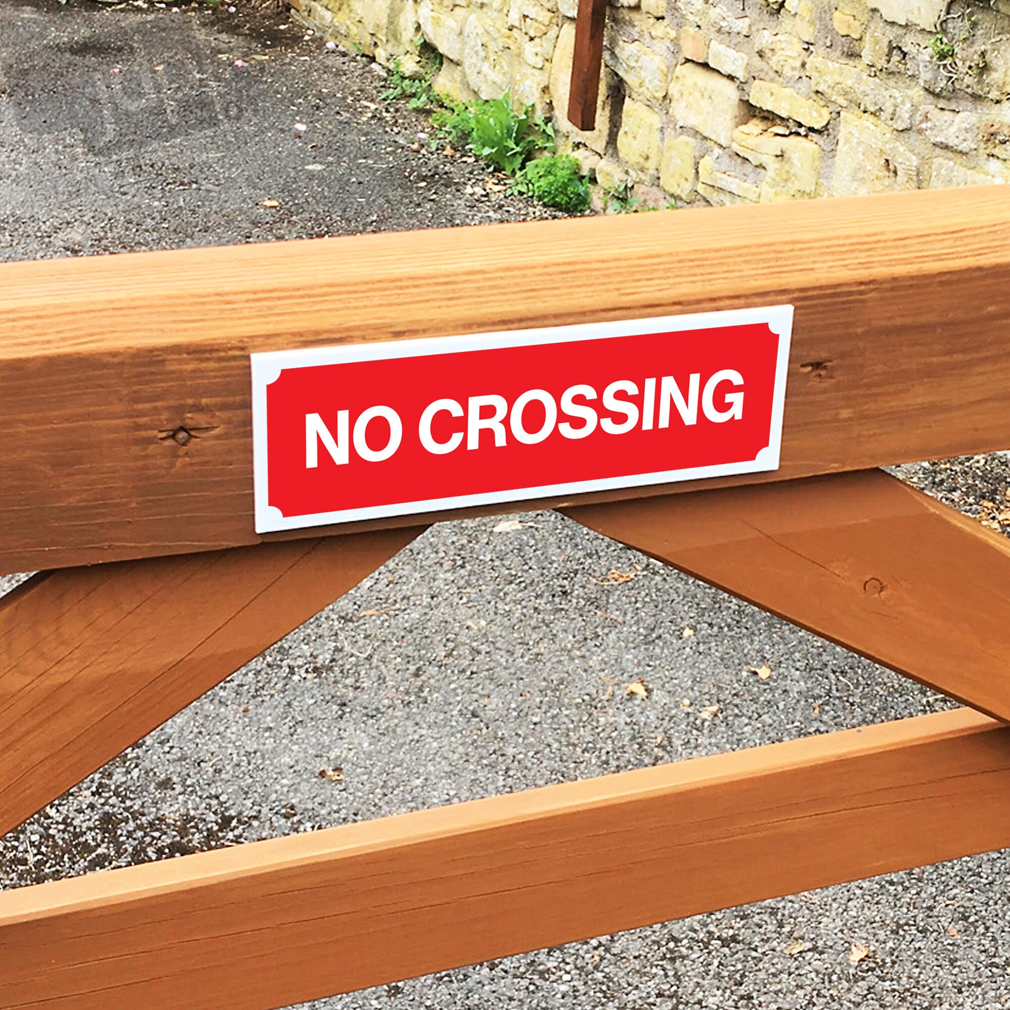 No Crossing 3mm Rigid PVC Board Sign - 21 Colours - Etsy UK