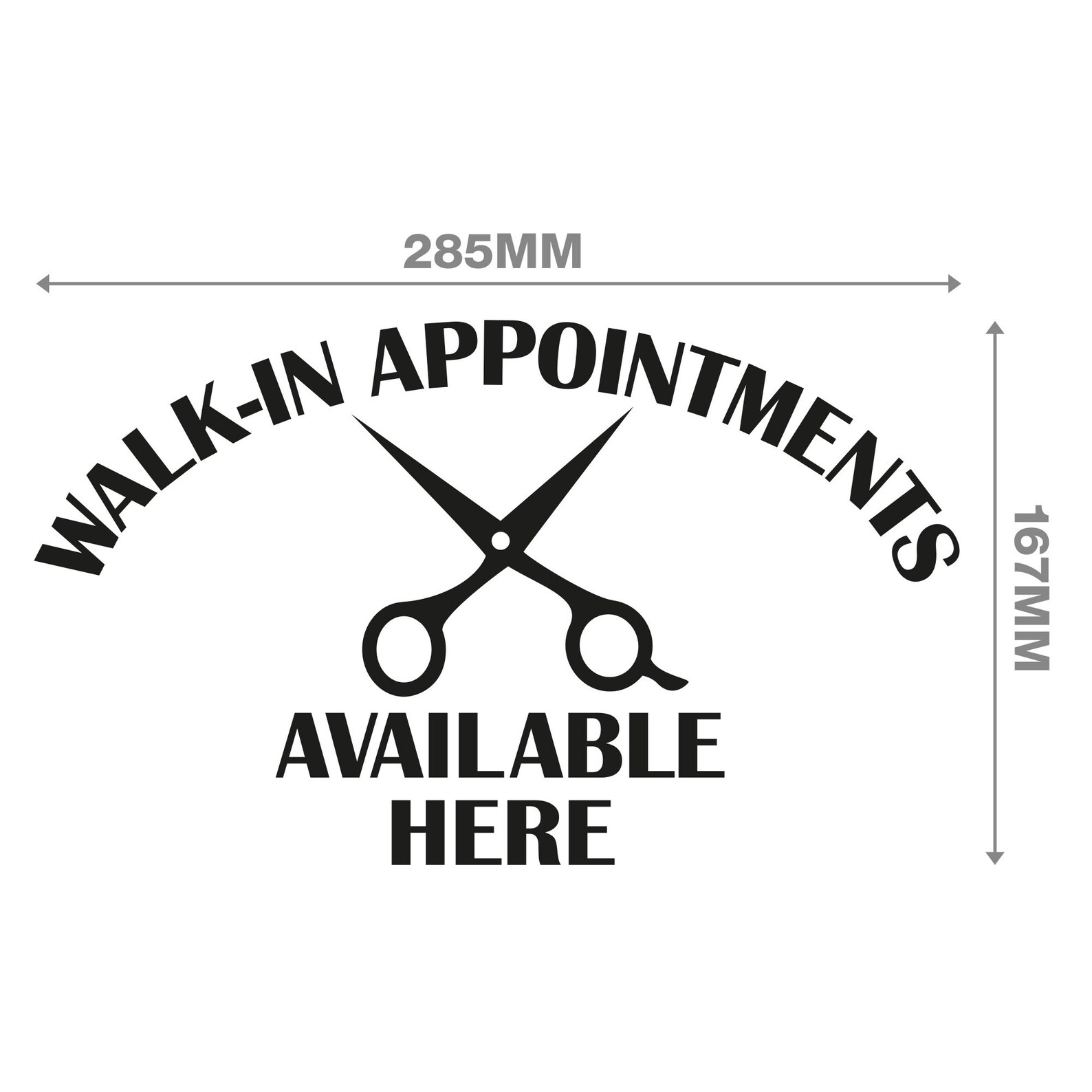 MEDIUM Walk in Appointments Available Here Window Door Barber - Etsy