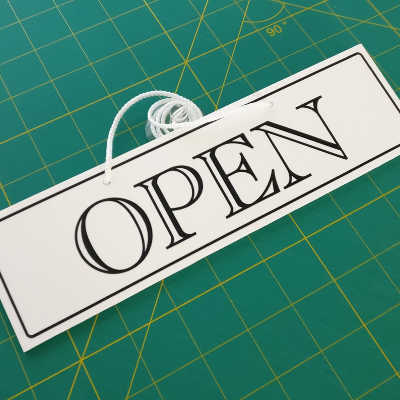 Open and Closed 3mm Rigid Hanging Sign 65mm X 240mm Shop - Etsy UK