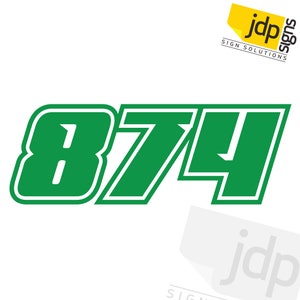 3 X Custom Race Numbers Vinyl Stickers Motocross Kart Decals Mx Dirt ...