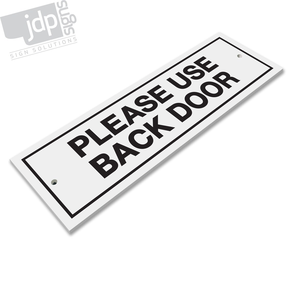 Please Use Back Door 3mm Rigid PVC Board Sign 21 Colours - Etsy