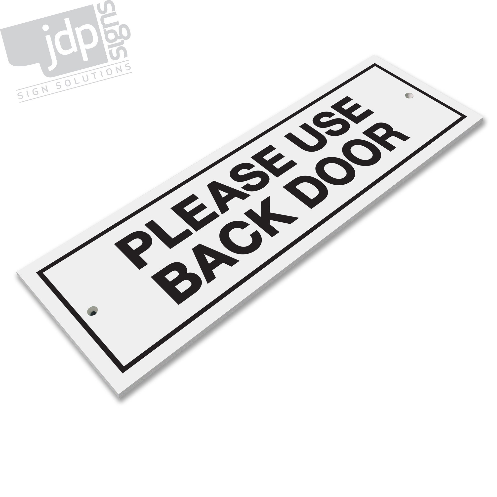 Please Use Back Door 3mm Rigid PVC Board Sign 21 Colours - Etsy