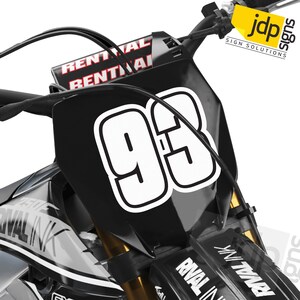 3 X Custom Race Numbers Vinyl Stickers Motocross Kart Decals Mx Dirt ...