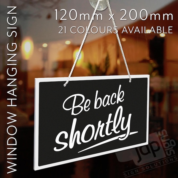 Be Right Back Sign - Etsy