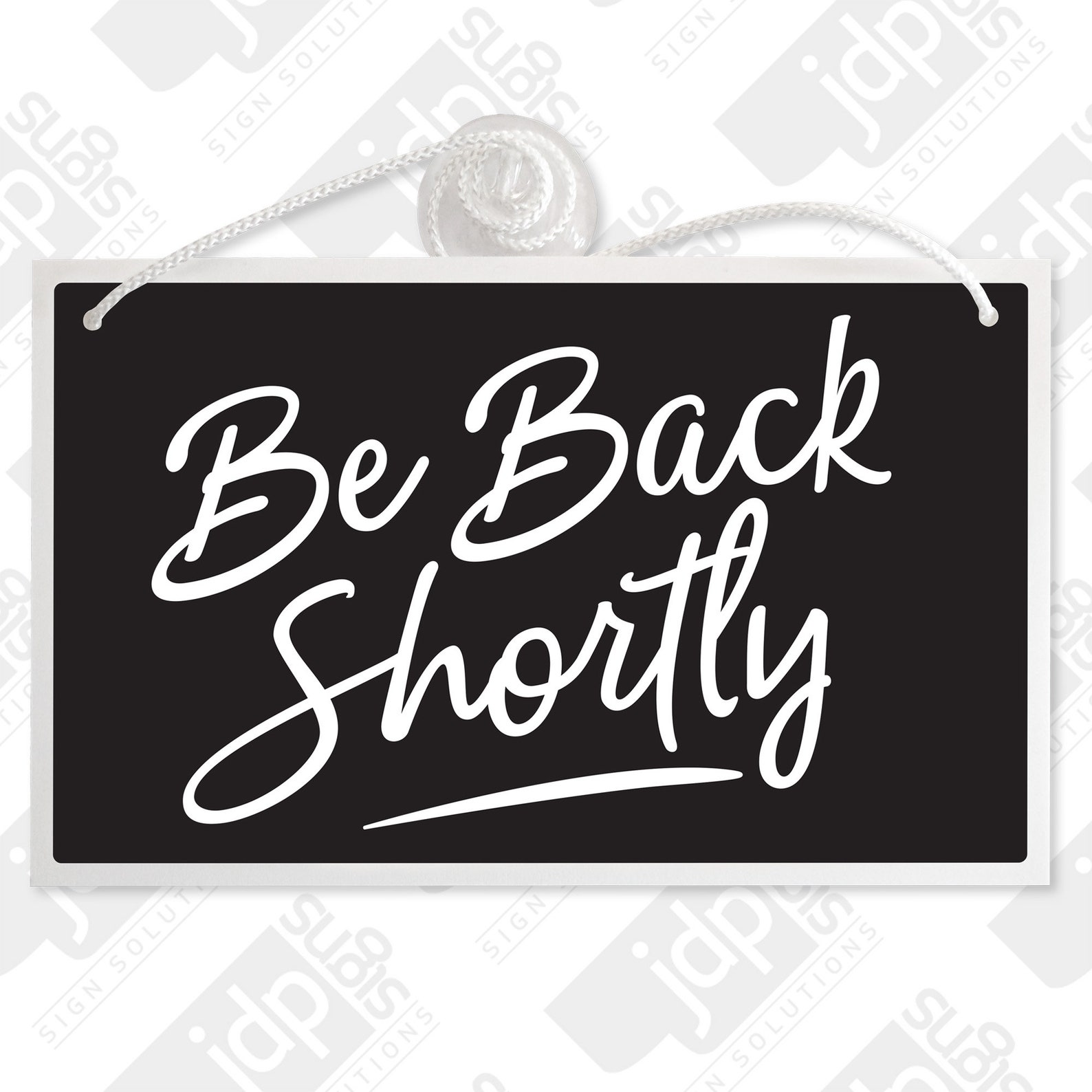 Be Back Shortly 3mm Rigid Hanging 120mm X 200mm Sign Shop - Etsy