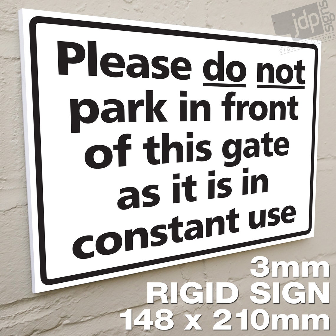 Please Do Not Park in Front of This Gate as It is in Constant - Etsy UK