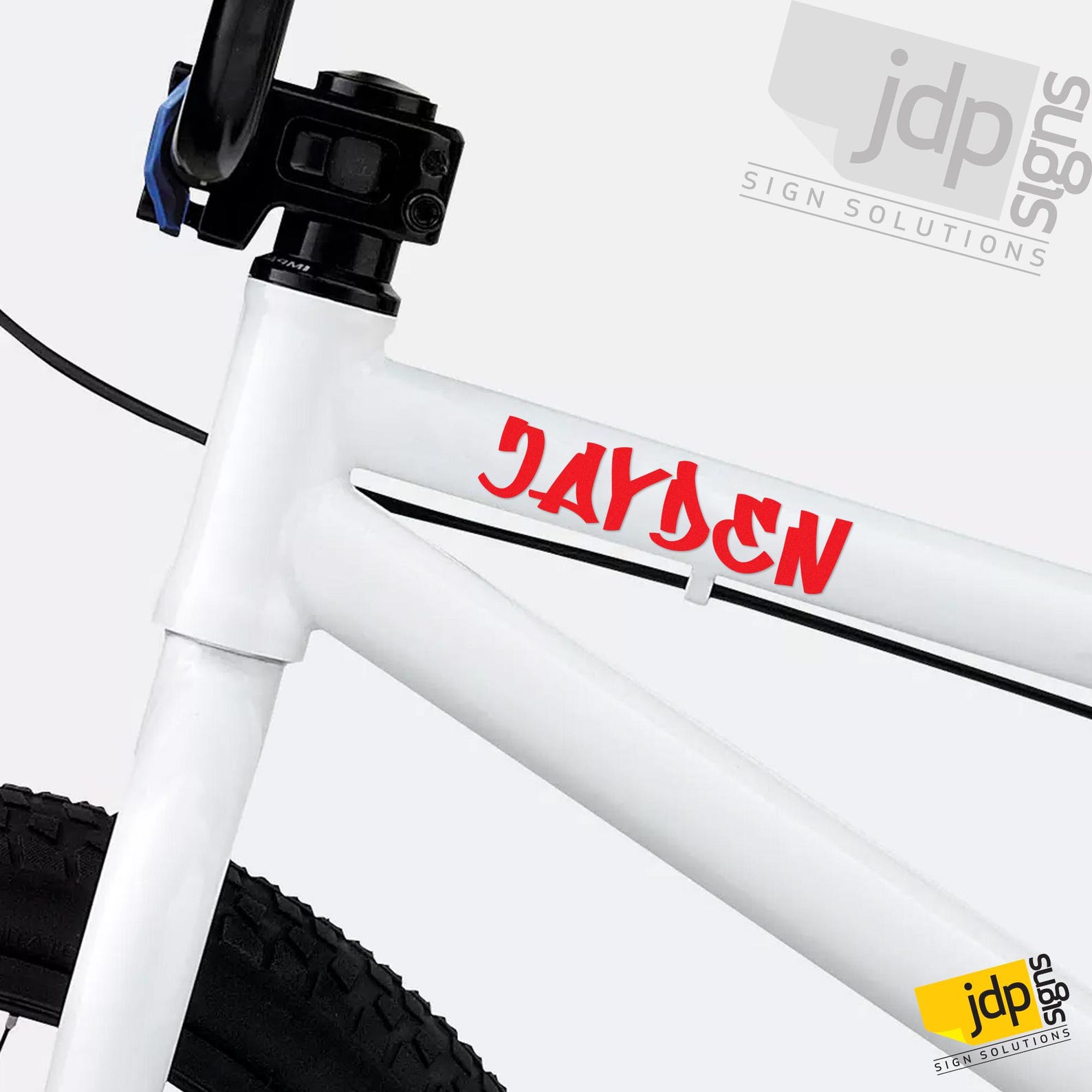 X2 Personalised Bike Frame Name Stickers Vinyl Decal Cycle BMX - 22 ...