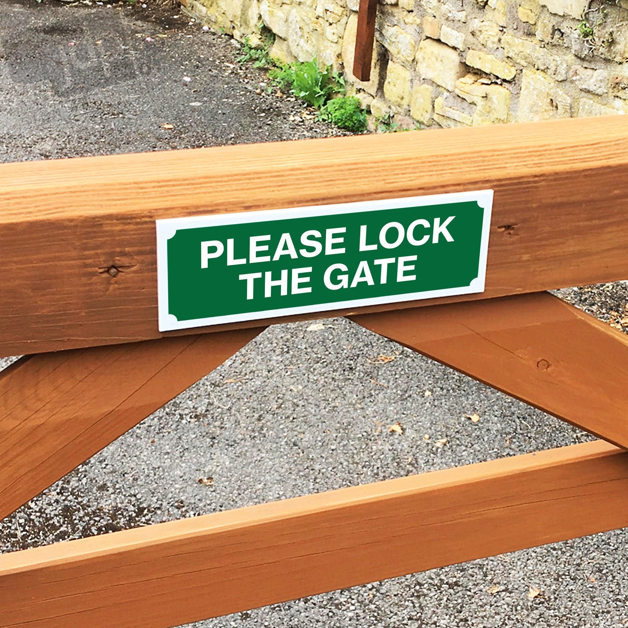 Please Lock the Gate 3mm Rigid PVC Board Sign 21 Colours - Etsy