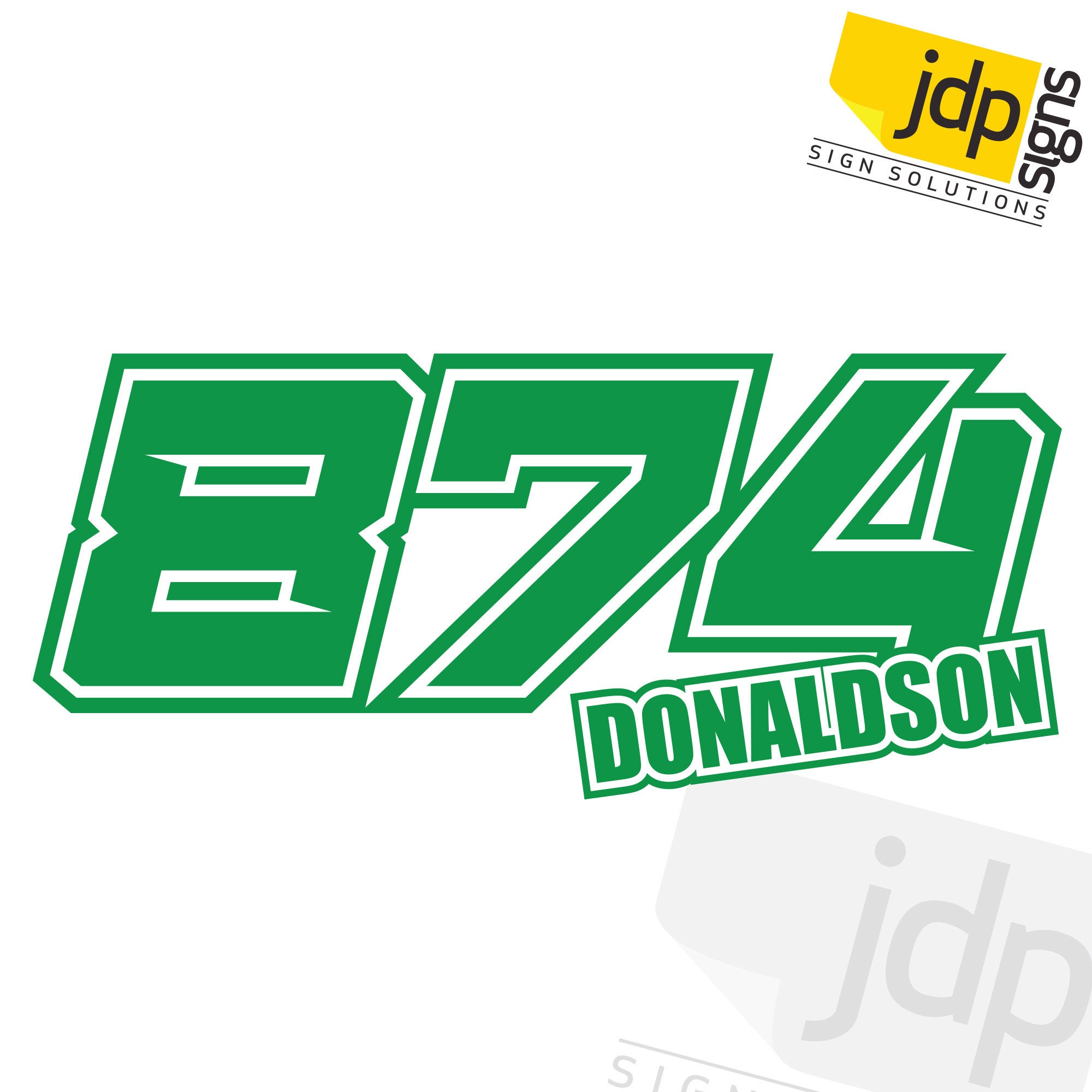 3 X Custom Race Numbers and Name Stickers Motocross Kart Decals Mx Dirt ...