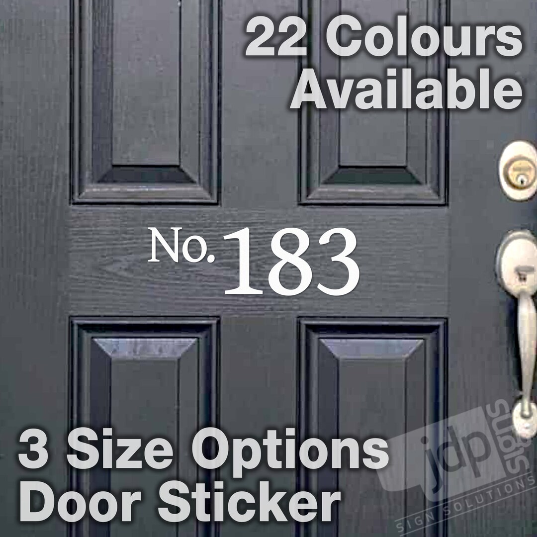 HOUSE NUMBER - Front Door Letter Box Post Box Home Vinyl Decal Sticker ...