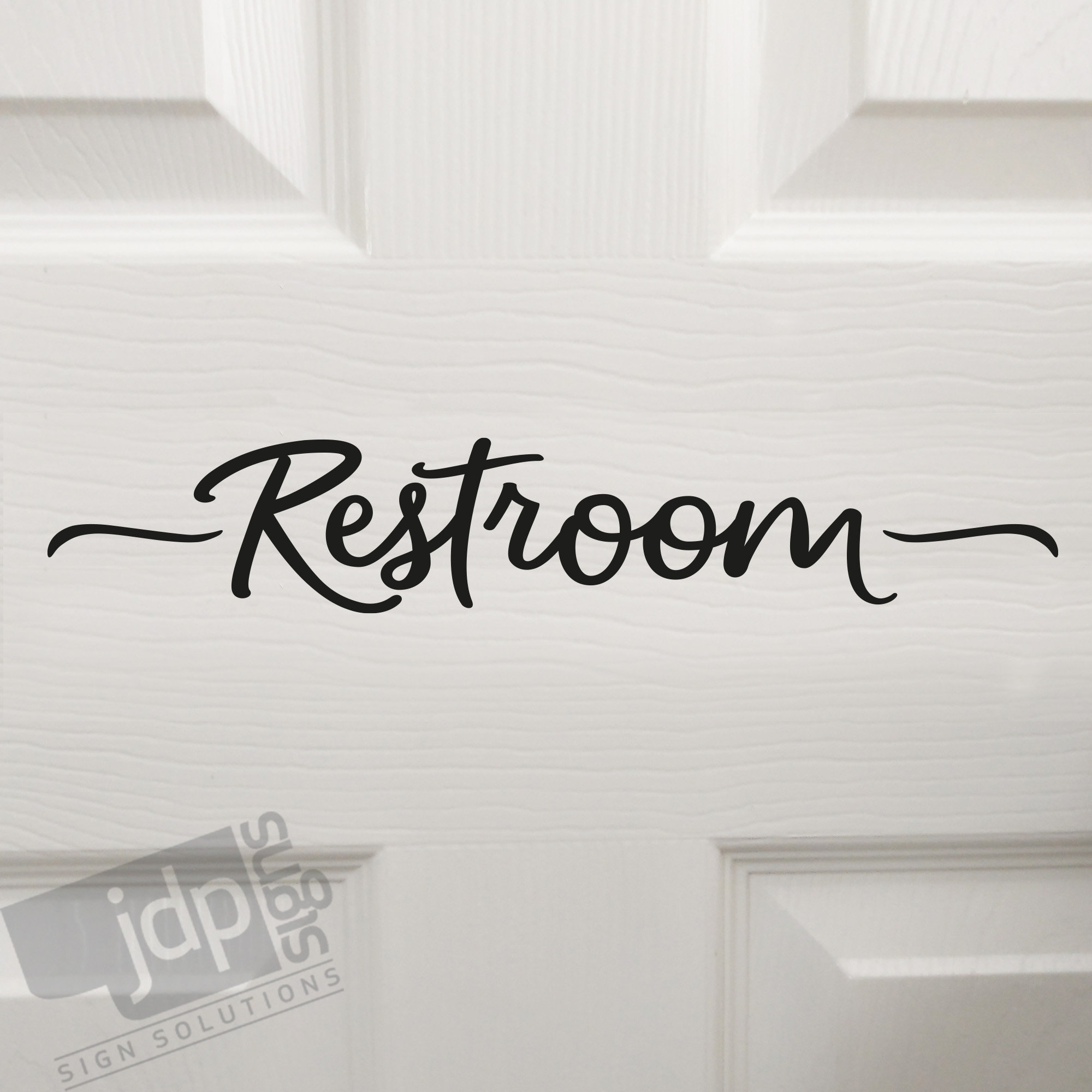 Restroom Vinyl Door Sticker Decal 22 Colours Available | Etsy