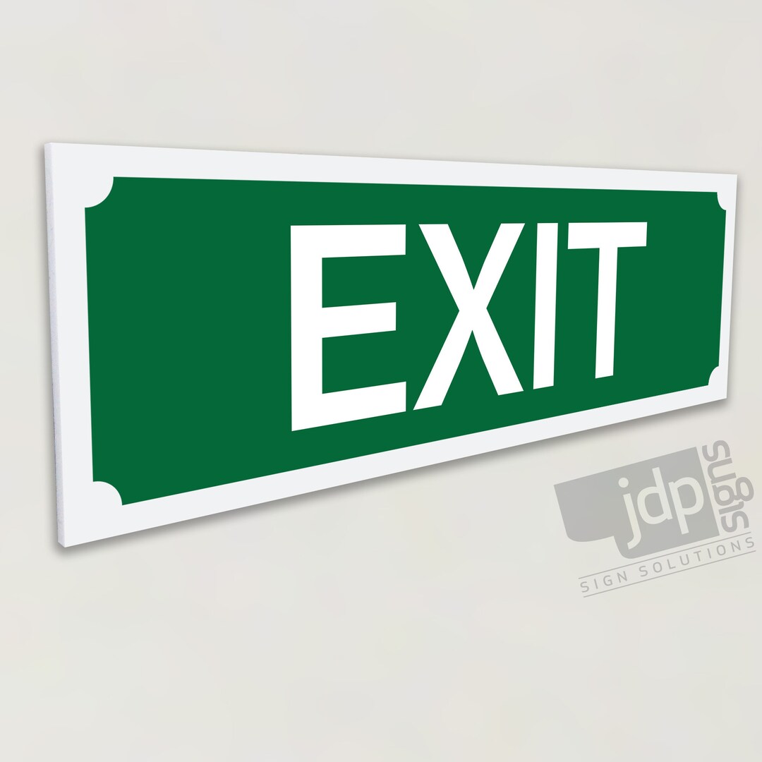 Exit 3mm Rigid PVC Board Sign 21 Colours - Etsy