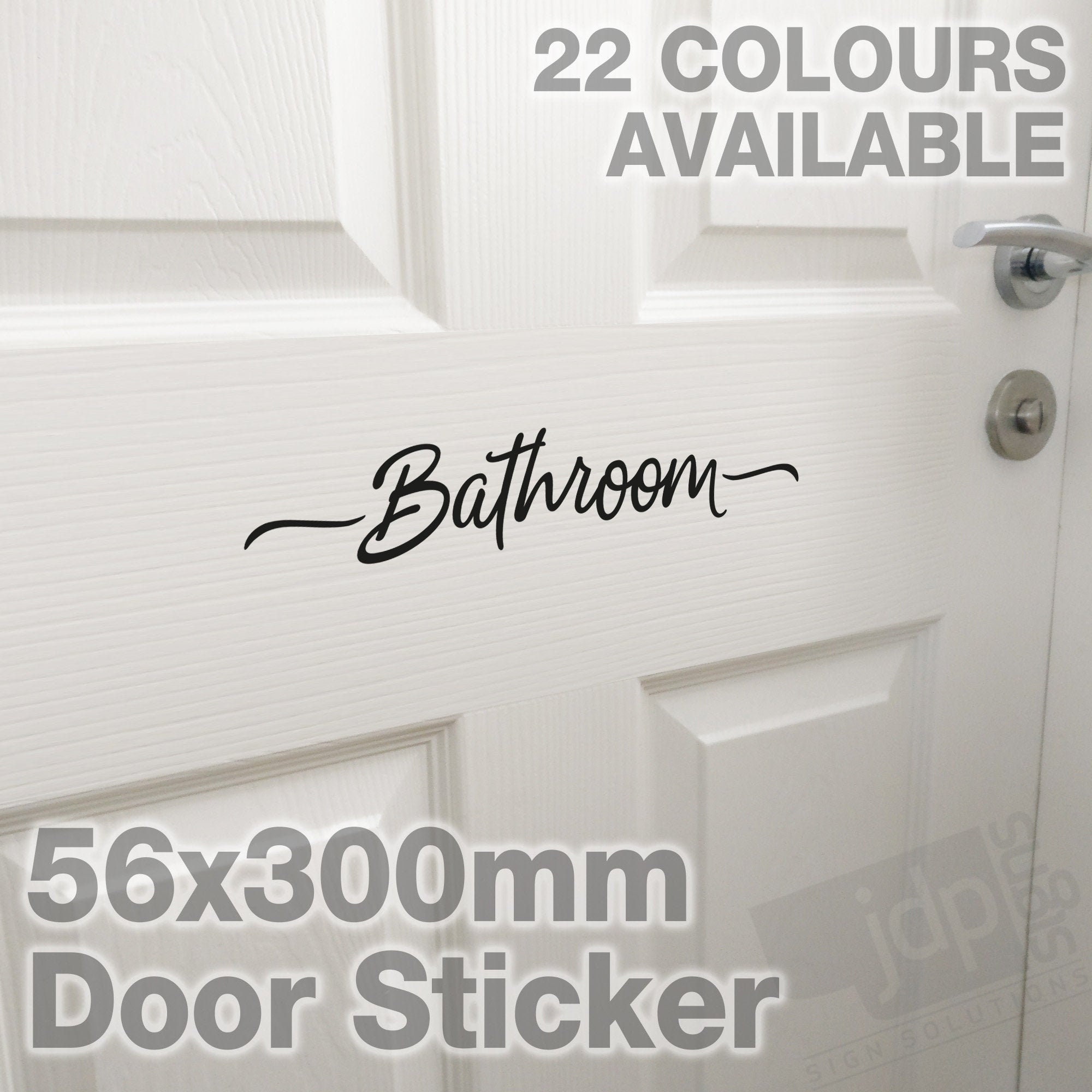Bathroom Toilet Vinyl Door Sticker Decal 22 Colours - Etsy