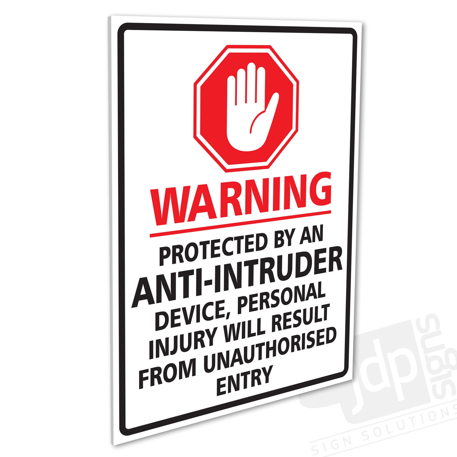 Warning Protected By An Anti-Intruder Device External 3mm | Etsy