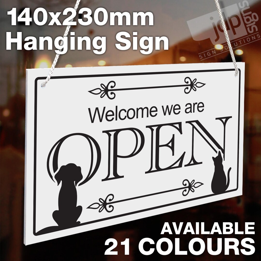 Vets Pets Veterinary Open Closed Hanging Sign, Shop Window/door - 140mm ...