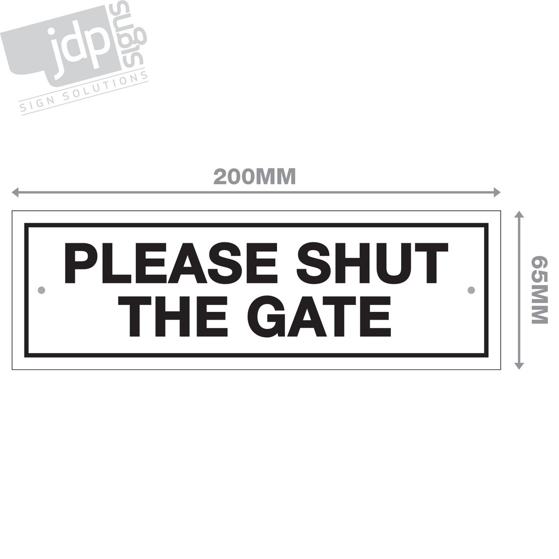 Please Shut the Gate 3mm Rigid PVC Board Sign 21 Colours - Etsy UK