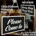 Please Come In, Sorry Busy, Please Wait Double Sided 3mm Rigid Hanging ...