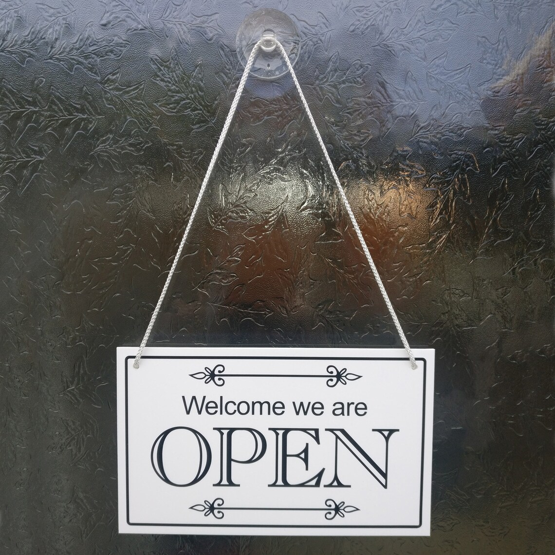 Welcome We Are Open / Sorry We Are Closed 3mm Rigid 140mm X 230mm Sign ...
