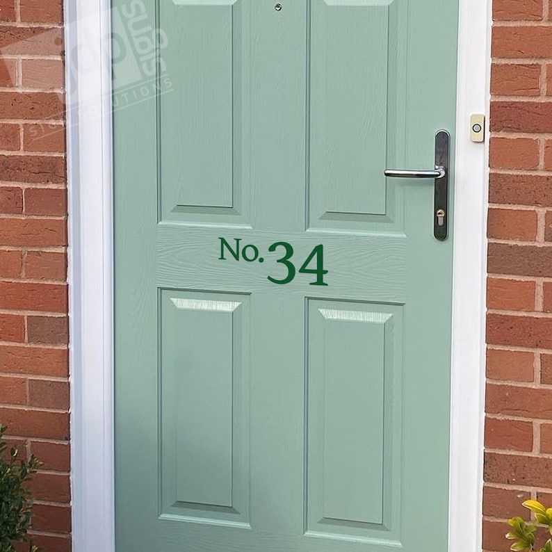 HOUSE NUMBER - Front Door Letter Box Post Box Home Vinyl Decal Sticker ...