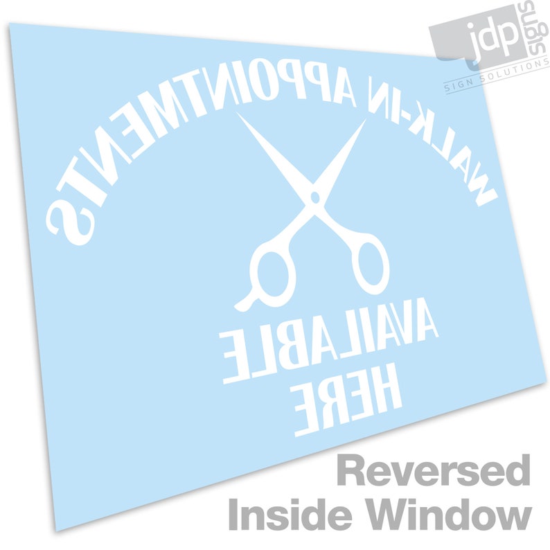 MEDIUM Walk in Appointments Available Here Window Door Barber - Etsy